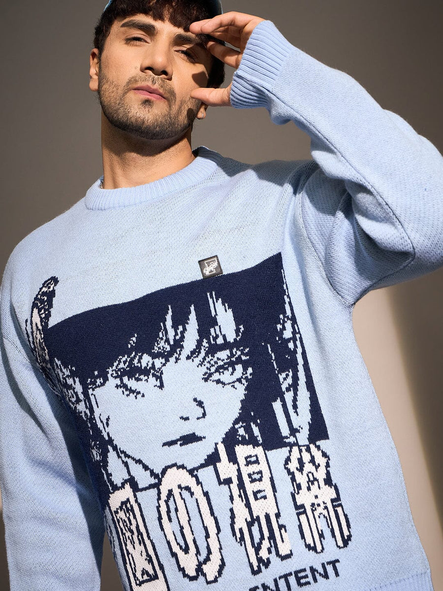 Sky Anime Oversized Sweater | Buy Mens Sweaters | Fugazee – FUGAZEE